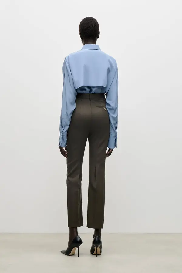 Victoria Beckham Textured Knit Polo Sweater