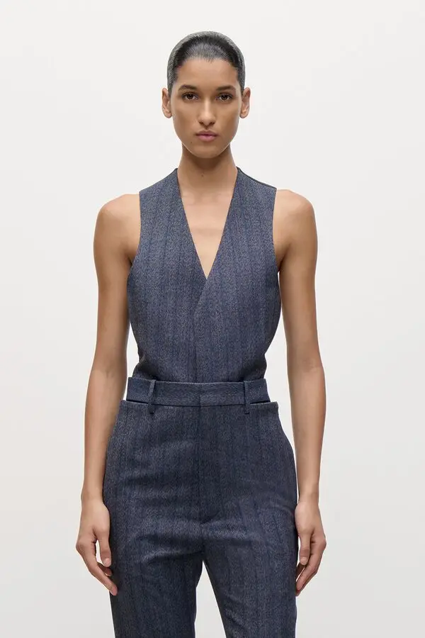 Victoria Beckham Tailored Waistcoat - Blue