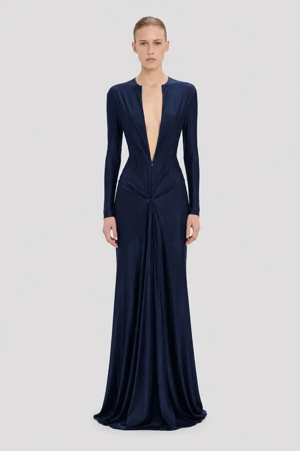 Victoria Beckham Aida Gown - Navy