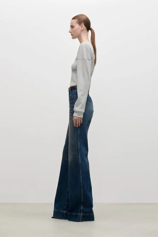 Victoria Beckham Hazel Top - Grey Marl