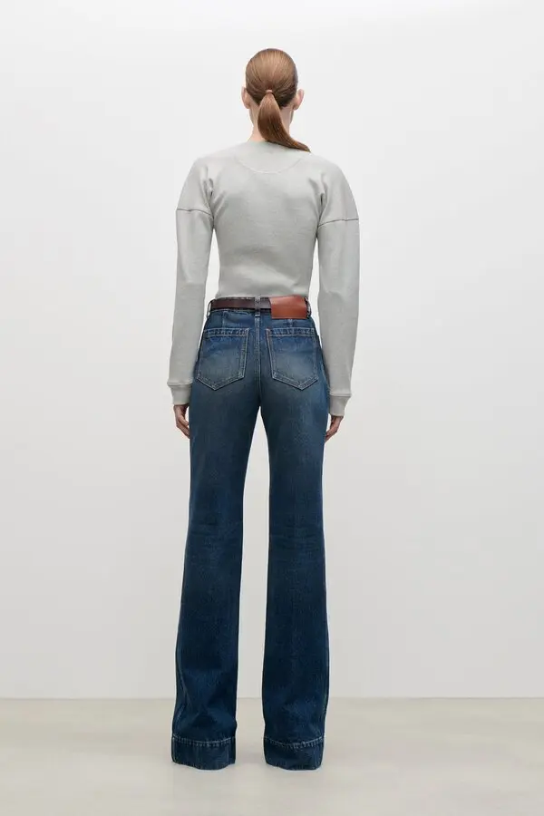 Victoria Beckham Hazel Top - Grey Marl