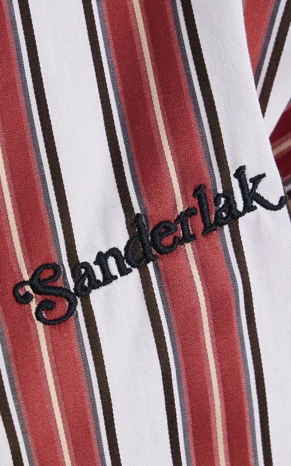 SANDERLAK Oversized Striped Cotton Shirt