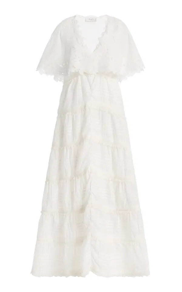 Sea Eleannora Embroidered Cotton Maxi Dress - White