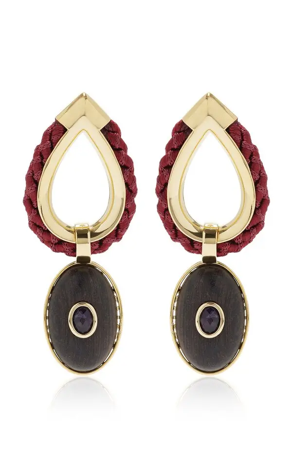 Eddie Borgo Robinson Earrings With Amethyst And Ebony - Multi