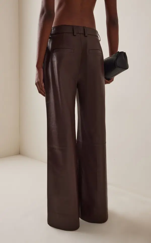 Sea Caitlin Leather Wide-leg Pants