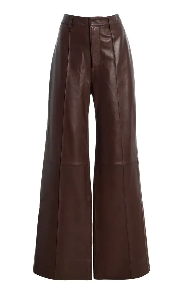 Sea Caitlin Leather Wide-leg Pants