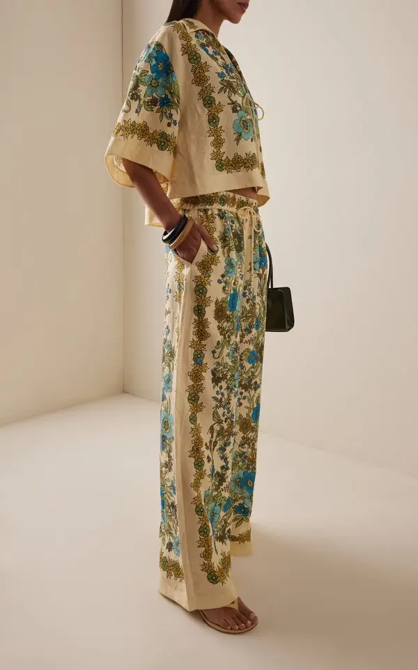 ALEMAIS Sophia Collared Linen Top
