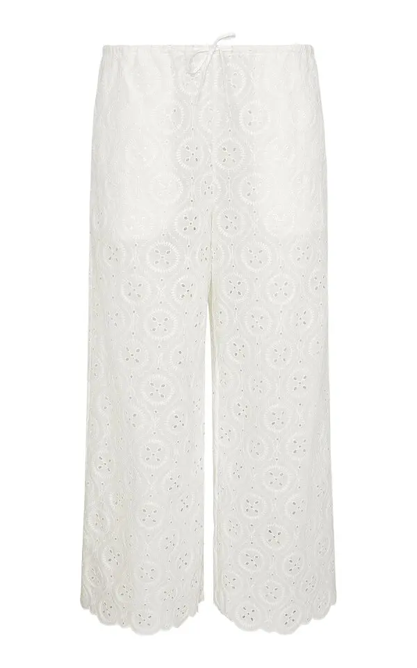 Onia Wide Leg Drawstring Pant - White