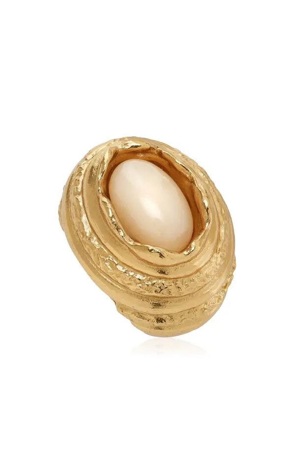 PAOLA SIGHINOLFI Amanda 18k Gold-plated Pewter Resin Ring