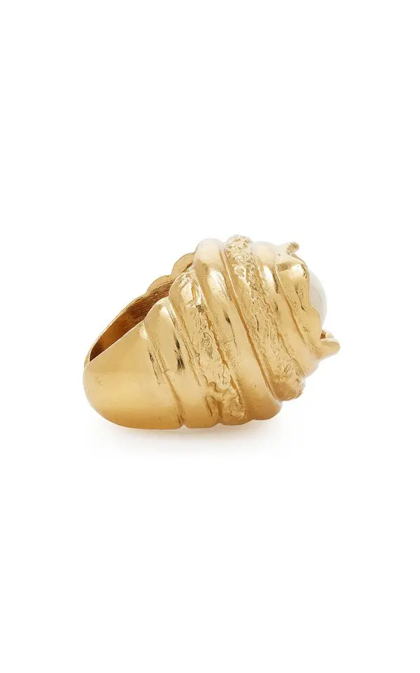 PAOLA SIGHINOLFI Amanda 18k Gold-plated Pewter Resin Ring