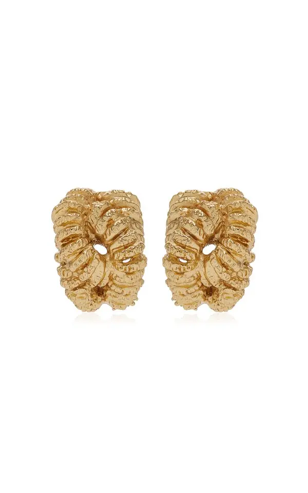 PAOLA SIGHINOLFI Talisman 18k -plated Pewter Hoop Earrings - Gold
