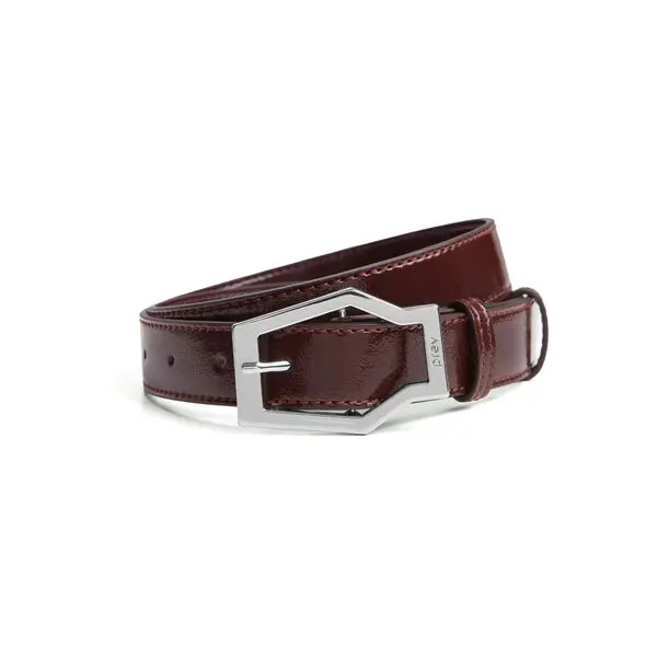 PREV Karel Belt With Hexagonal Buckle - Red