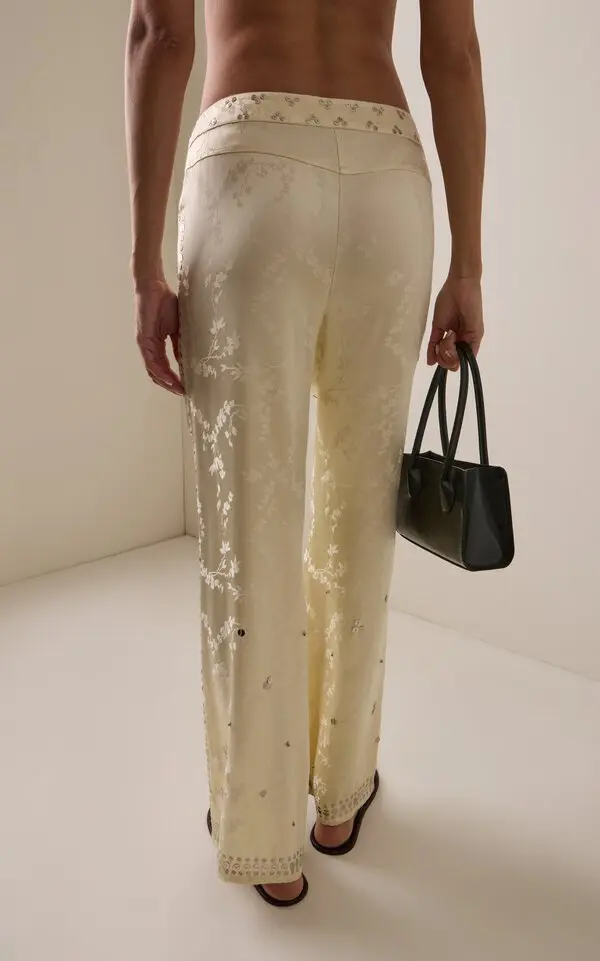 SIEDRES Brity Embellished Straight-leg Pants