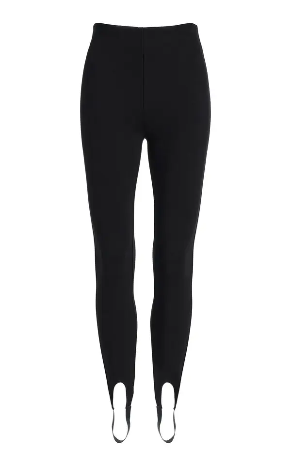 FAVORITE DAUGHTER The Stirrup Jersey Slim-leg Pants - Black