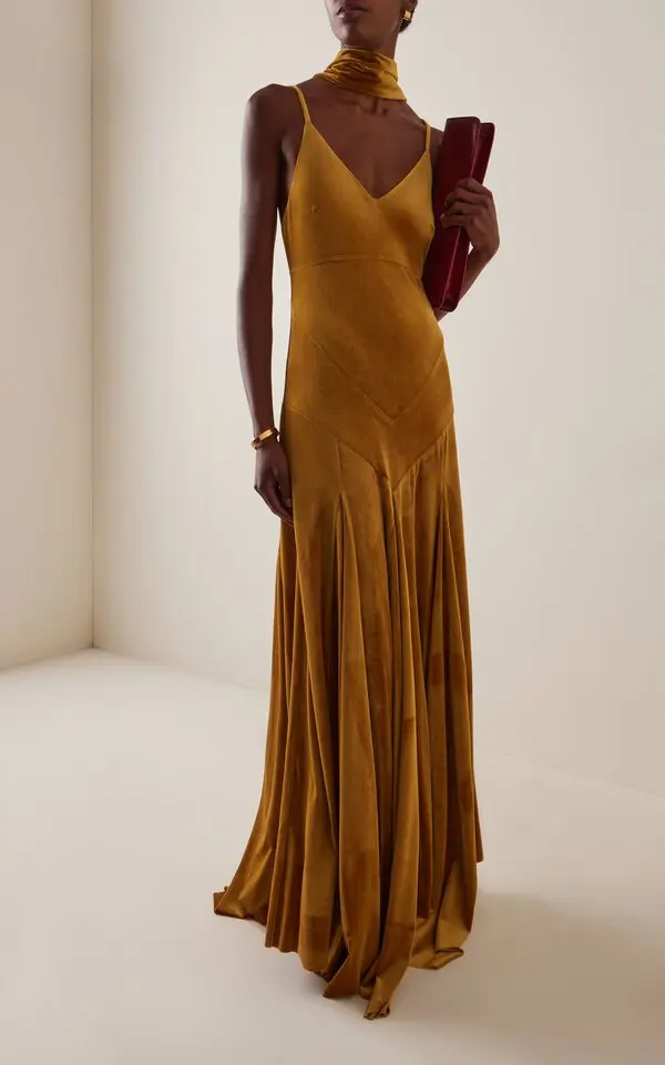 SIEDRES Exclusive Nyra Velvet Maxi Dress