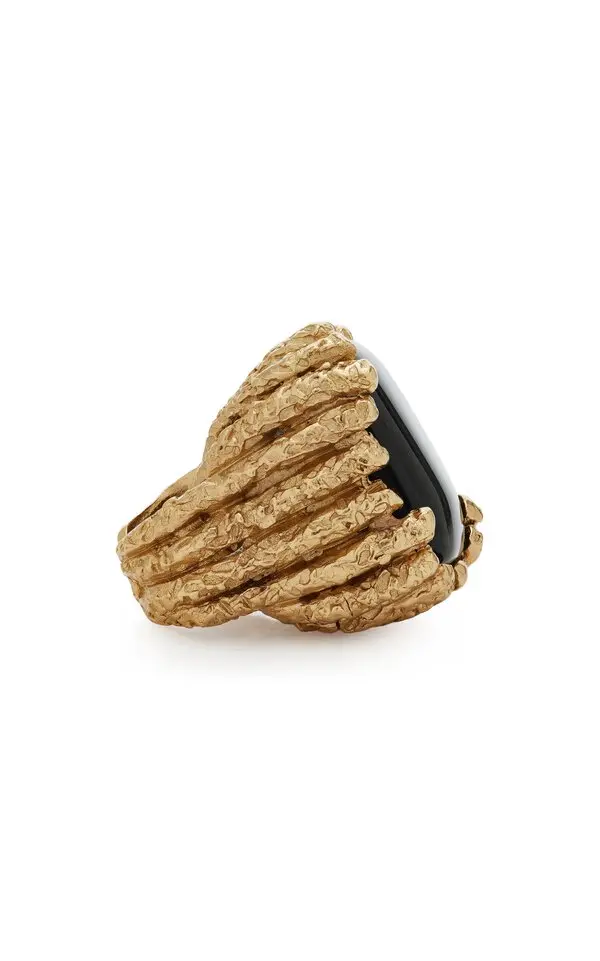 PAOLA SIGHINOLFI 18k Gold-plated Pewter And Resin Statement Ring