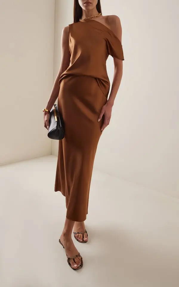 FAVORITE DAUGHTER Exclusive The Side Note Silk-blend Top