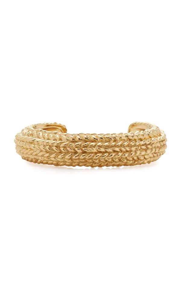 PAOLA SIGHINOLFI 18k -plated Pewter Textured Cuff Bracelet - Gold