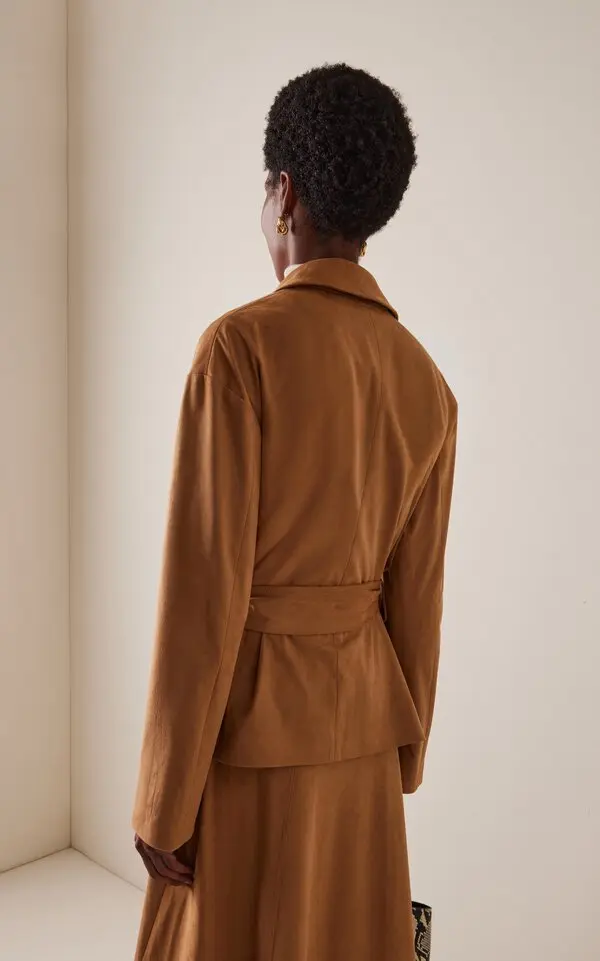 FAVORITE DAUGHTER The Marina Faux Suede Wrap Coat