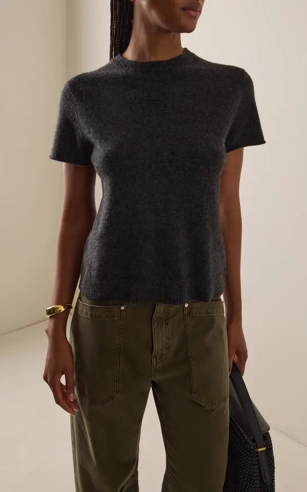 DL1961 Cashmere Knit Tee - Grey