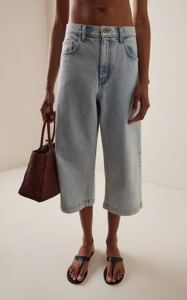 SANDERLAK Skater Rigid Mid-rise Wide-leg Jeans