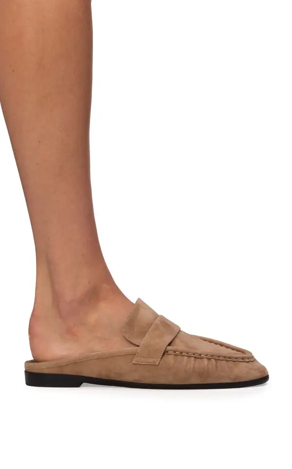BLACK SUEDE STUDIO Gabby Suede Backless Loafers