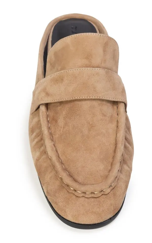 BLACK SUEDE STUDIO Gabby Suede Backless Loafers