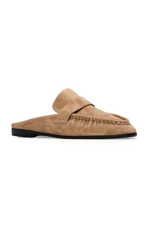 BLACK SUEDE STUDIO Gabby Suede Backless Loafers