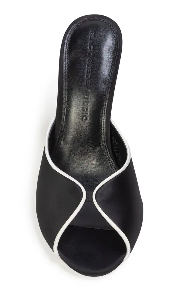 BLACK SUEDE STUDIO Amelia Satin Mules