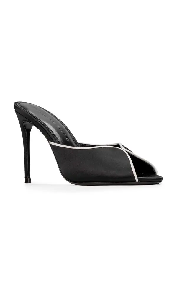BLACK SUEDE STUDIO Amelia Satin Mules
