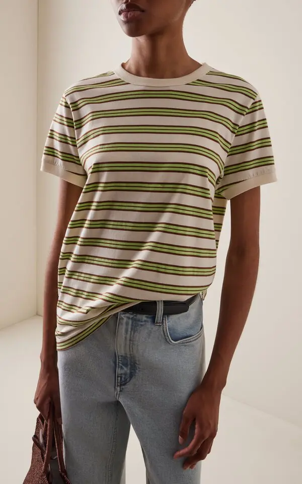 SANDERLAK Striped Cotton T-shirt