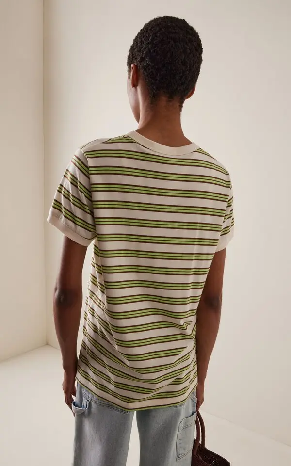 SANDERLAK Striped Cotton T-shirt