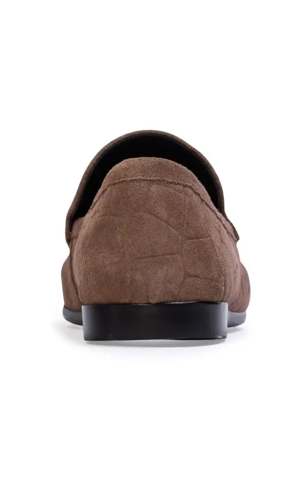 BLACK SUEDE STUDIO Finn Croc-suede Loafers