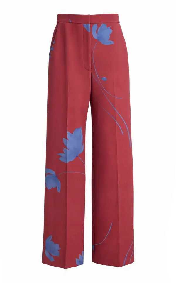 Lela Rose Exclusive Molly Printed Crepe Pants