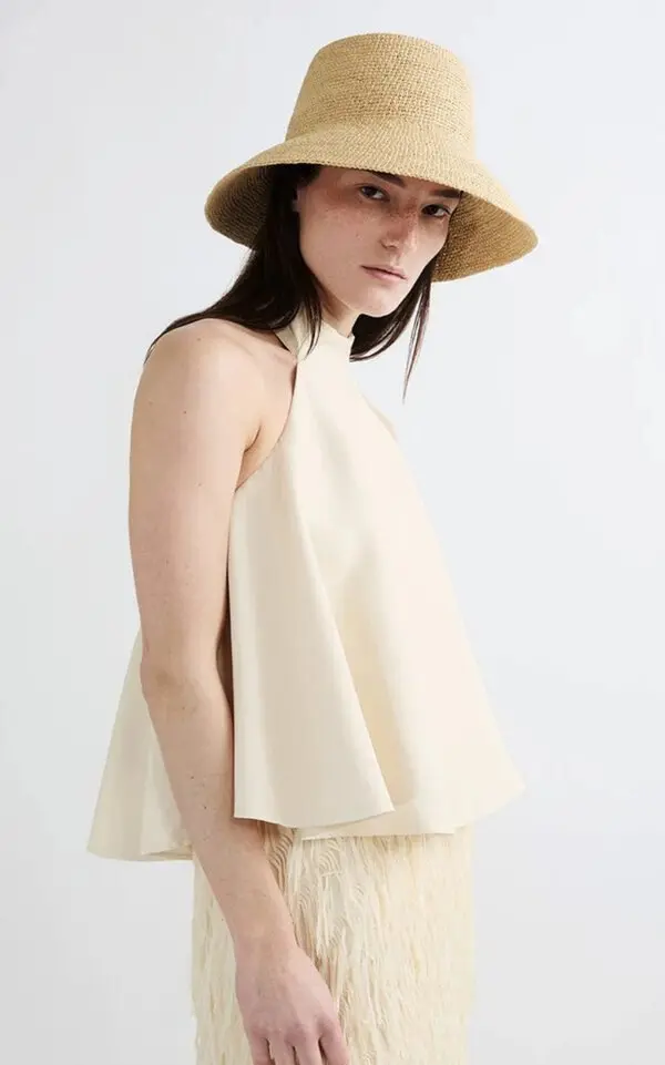 Janessa Leoné Felix Raffia Bucket Hat