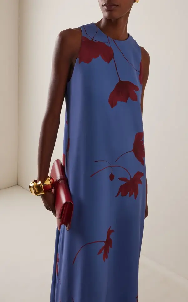 Lela Rose Printed Crepe Gown
