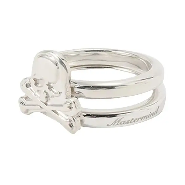 MASTERMIND WORLD Set Of 2 Rings - Silver