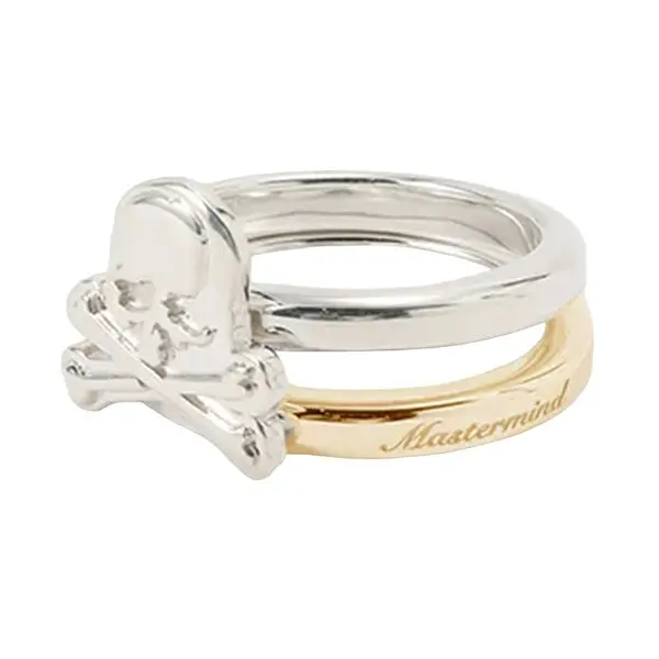MASTERMIND WORLD Set Of 2 Rings 'silver/gold - Multicolor