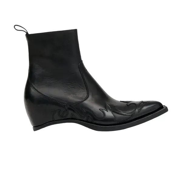 MAISON MARGIELA Wmns Heel-less Western Flame Boot - Black