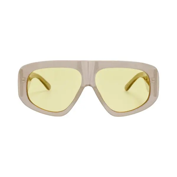 Linda Farrow X The Attico Sunglasses 'milano Glitteryellow - Silver