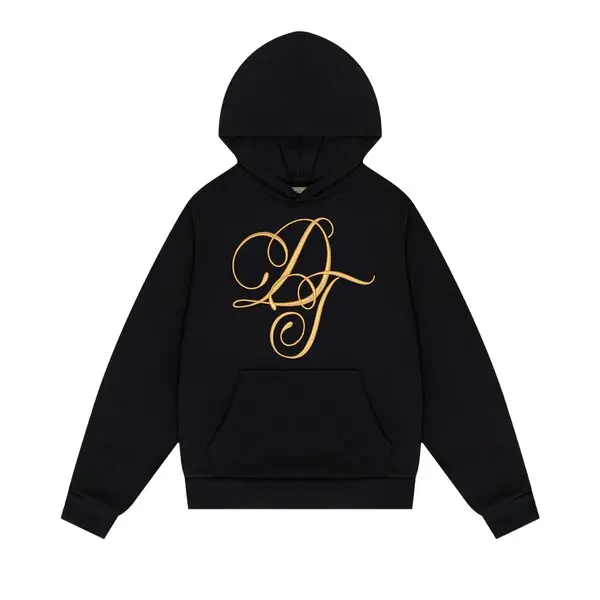 DENIM TEARS Metallic Gold Script Hoodie