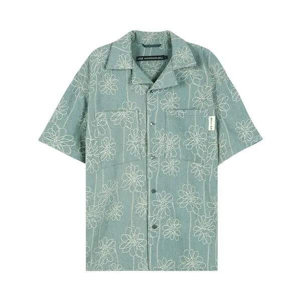 Andersson Bell Flower Embroidery Open Collar Shirt