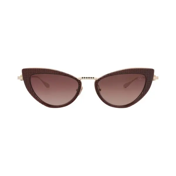 Valentino Garavani Cat Eye Acetate And Metal Sunglasses - Brown