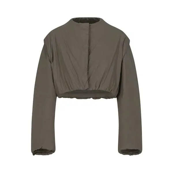 AMOMENTO Padded Nylon Crop Jumper