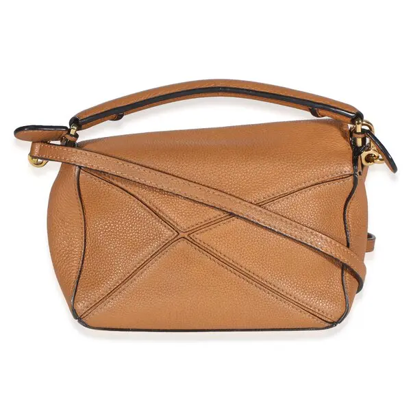 Loewe Grained Calfskin Puzzle Bag - Brown