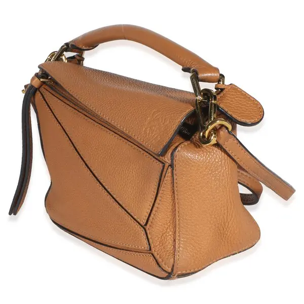 Loewe Grained Calfskin Puzzle Bag - Brown