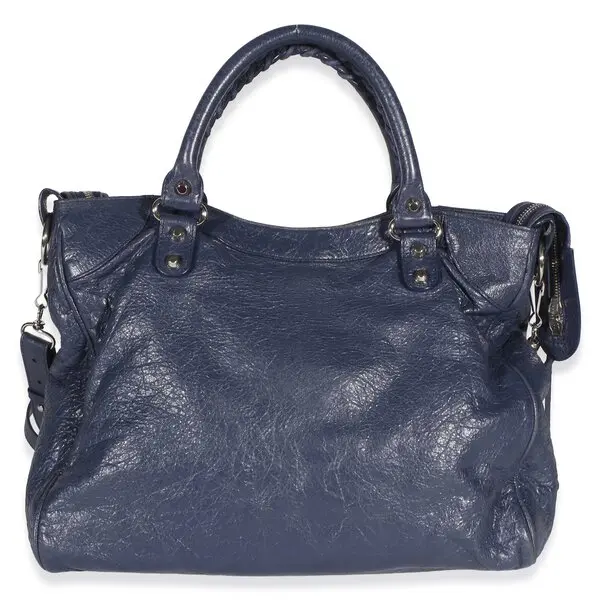 Balenciaga Bleu Obscur Agneau Velo Bag - Blue