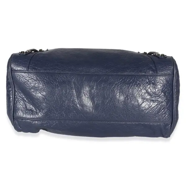 Balenciaga Bleu Obscur Agneau Velo Bag - Blue