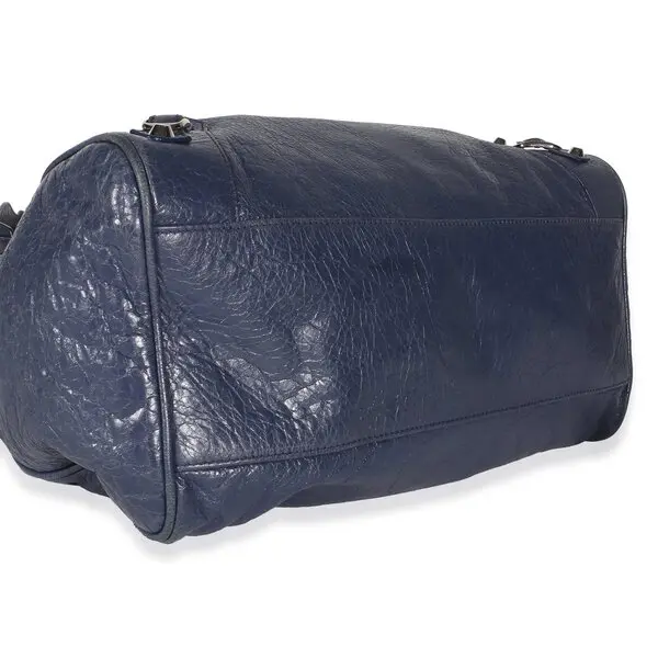 Balenciaga Bleu Obscur Agneau Velo Bag - Blue