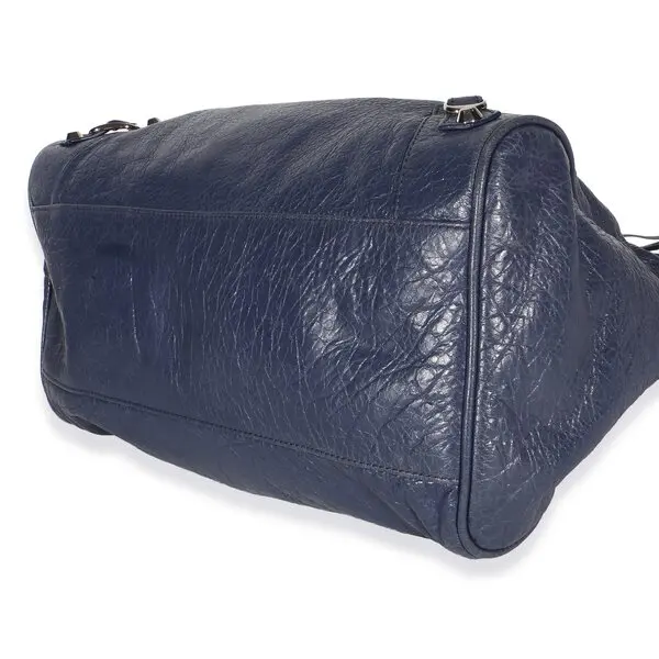 Balenciaga Bleu Obscur Agneau Velo Bag - Blue